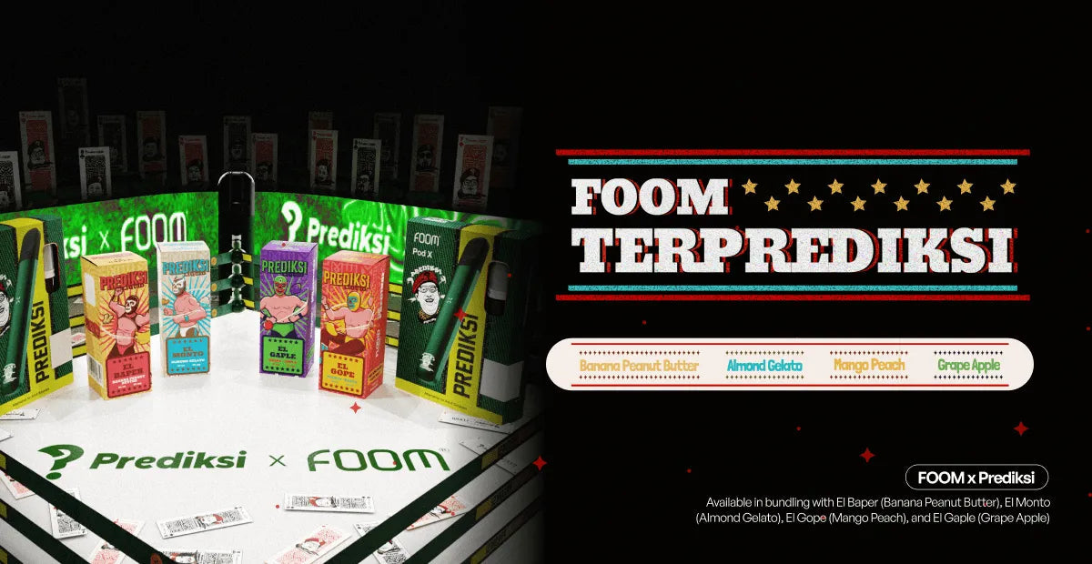 FOOM x The Prediksi Hadir dengan Pod X Hijau dan Liquid Rasa Baru
