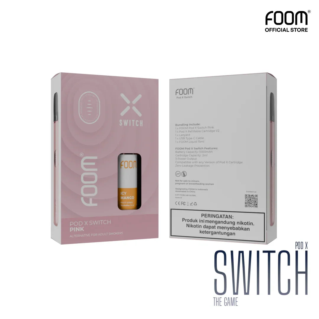 Pod X Switch Pink - Icy Mango 15 ml | FOOM Lab Global