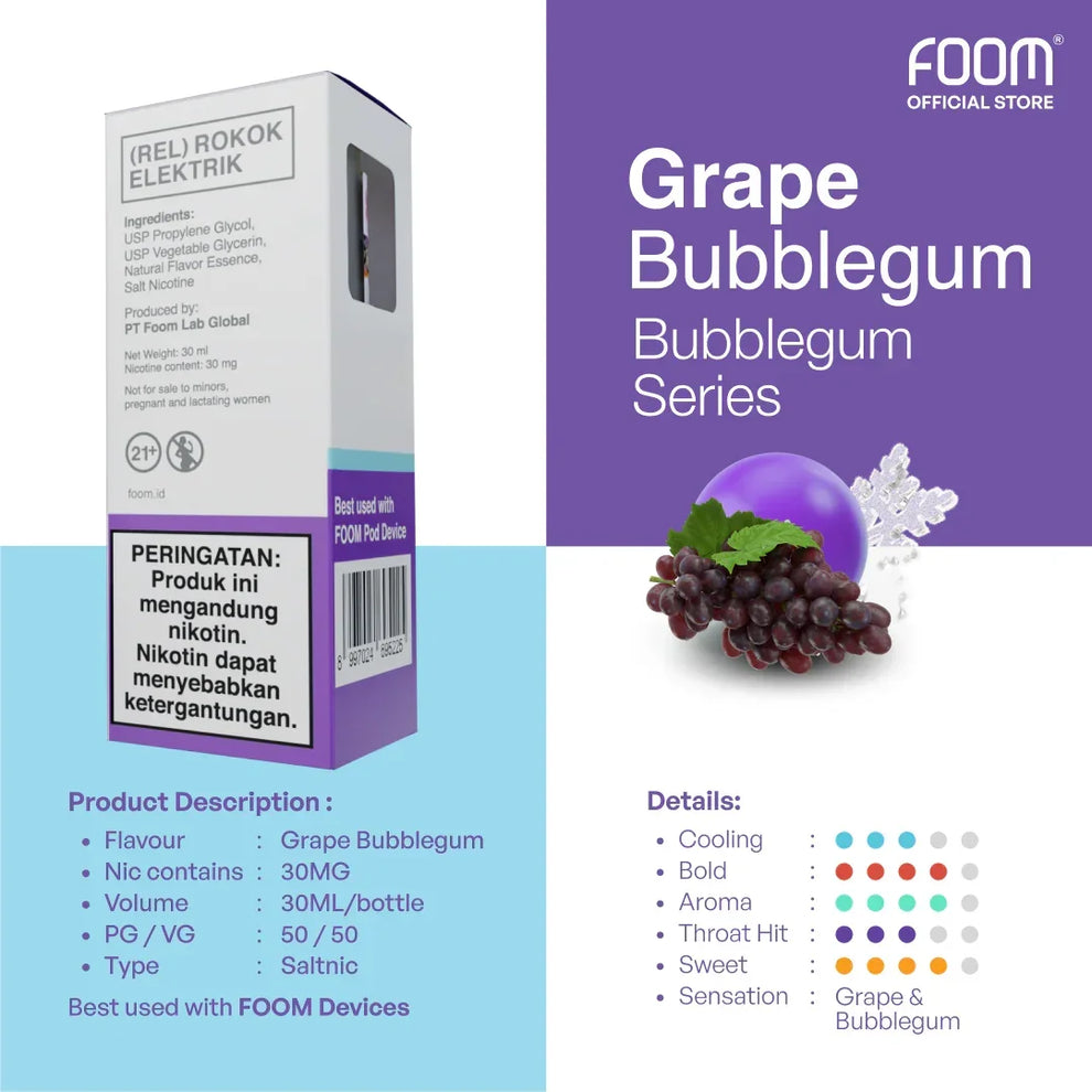 Grape Bubblegum - Bubblegum Series | FOOM Lab Global