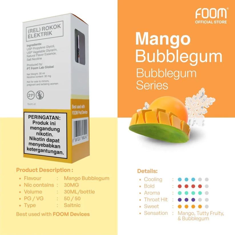 Mango Bubblegum - Bubblegum Series | FOOM Lab Global