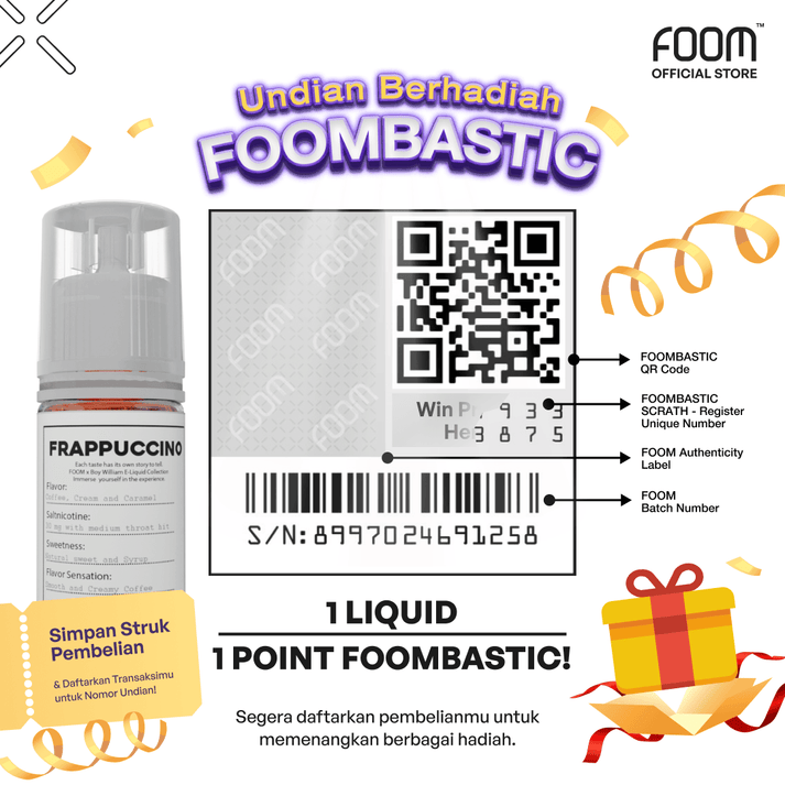 Frappuccino FOOM x BW Series - Liquid Vape Rasa Kopi | FOOM | FOOM Lab ...