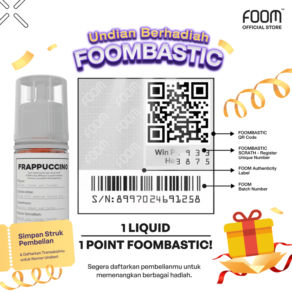 Frappuccino FOOM x BW Series - Liquid Vape Rasa Kopi | FOOM | FOOM Lab ...