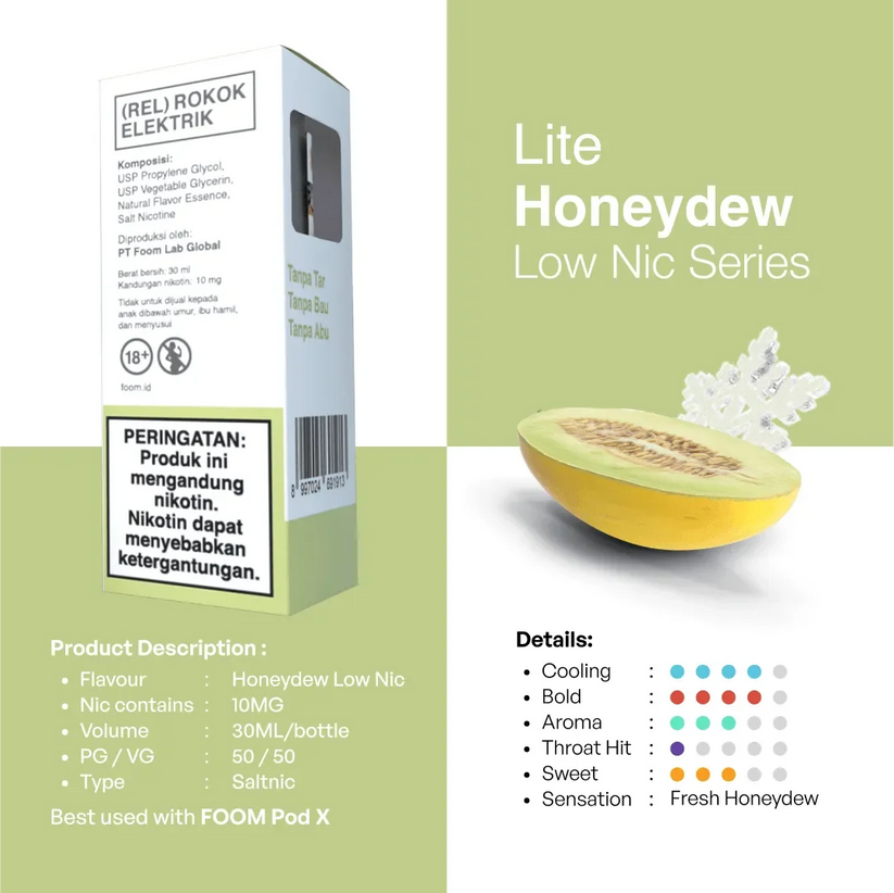 Liquid Saltnic Low Nic - Lite Series FOOM | FOOM Lab Global