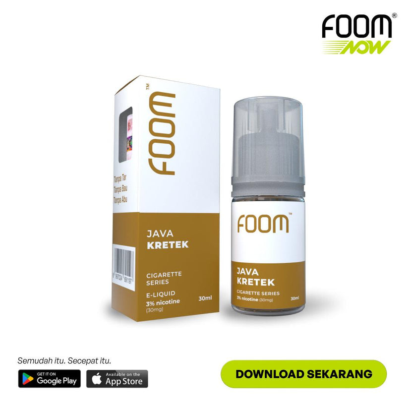 Liquid Salt nic Java Kretek - Cigarette Series FOOM | FOOM Lab Global