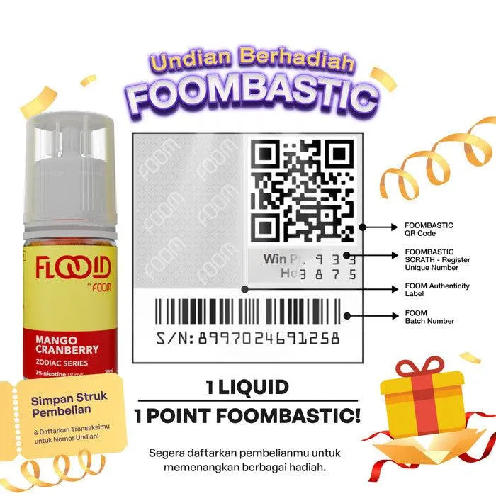Liquid Salt Nic MANGO CRANBERRY | FOOM | FOOM Lab Global