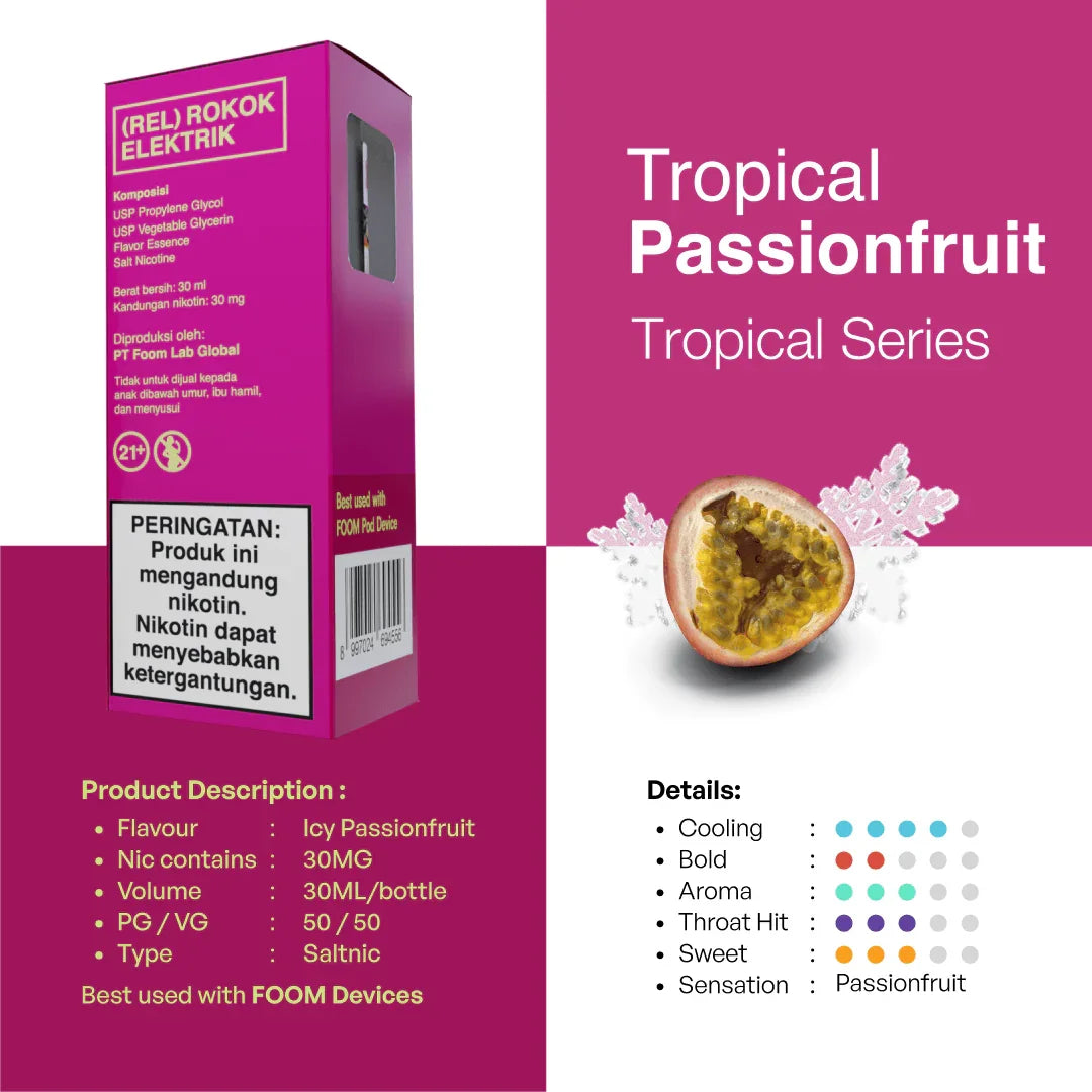 Liquid PASSIONFRUIT Tropical Series Flooid | FOOM | FOOM Lab Global
