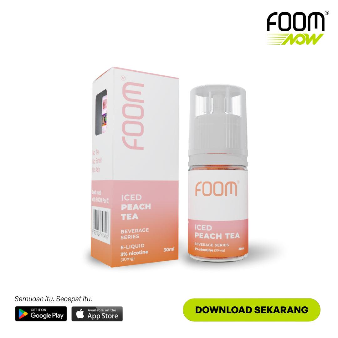 Iced Peach Tea Liquid Salt Nic - Tea Series | FOOM Lab Global