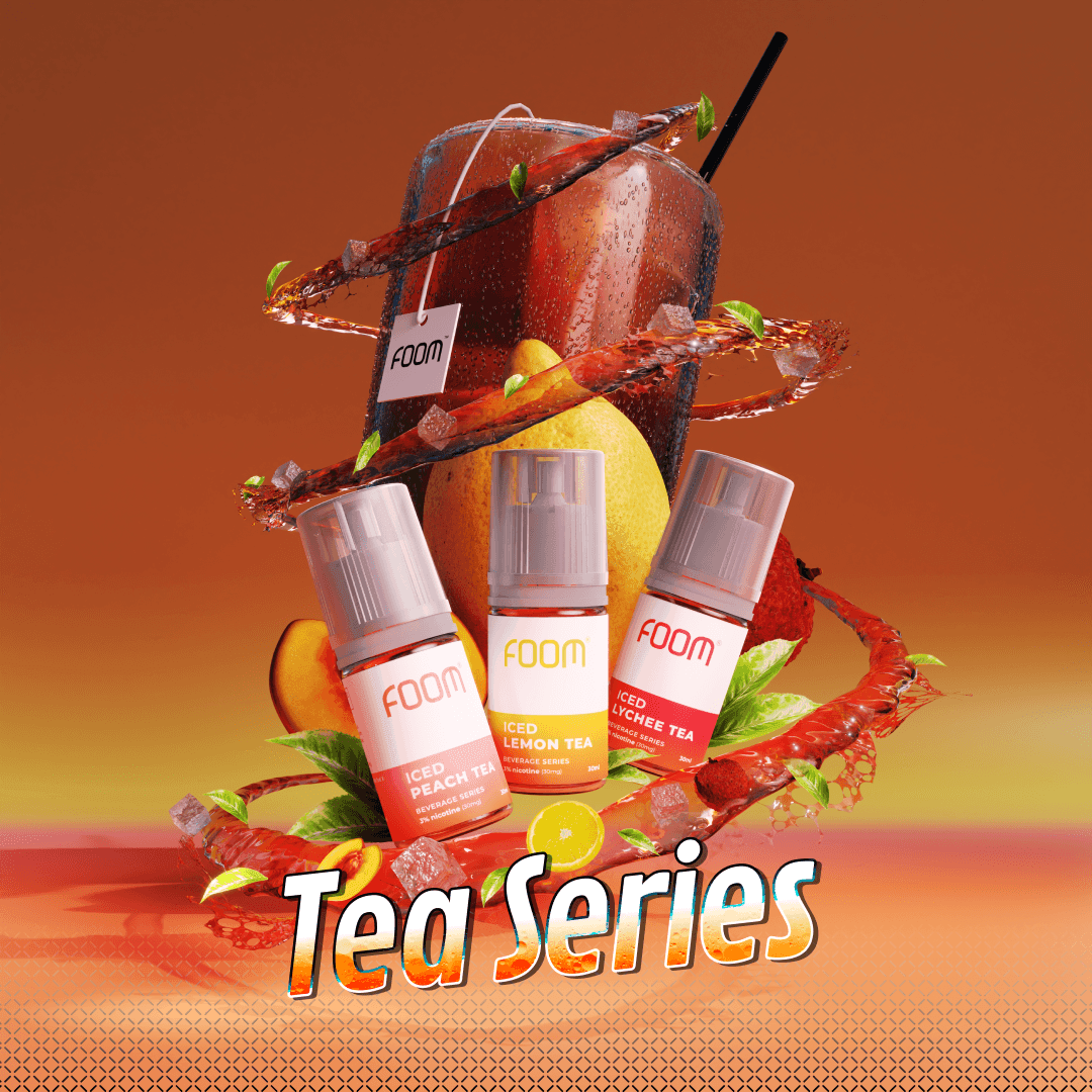Iced Peach Tea Liquid Salt Nic - Tea Series | FOOM Lab Global