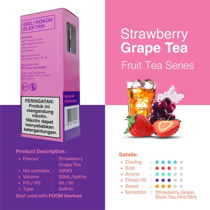 STRAWBERRY GRAPE TEA - Liquid Stroberi Anggur Enak | FOOM | FOOM Lab Global