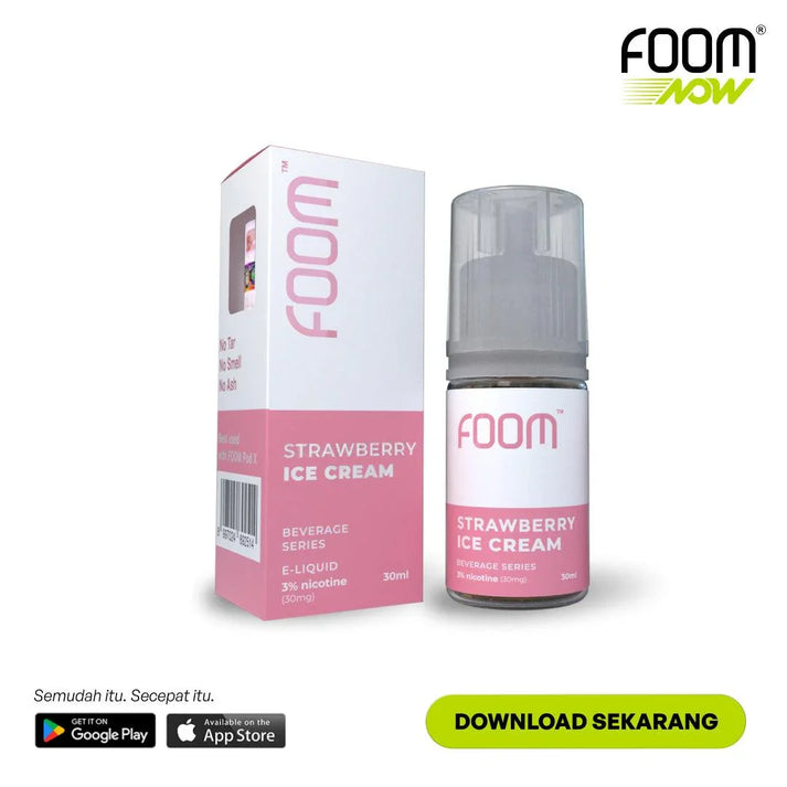 Liquid Saltnic Strawberry Ice Cream - Ice Cream Series FOOM | FOOM Lab ...