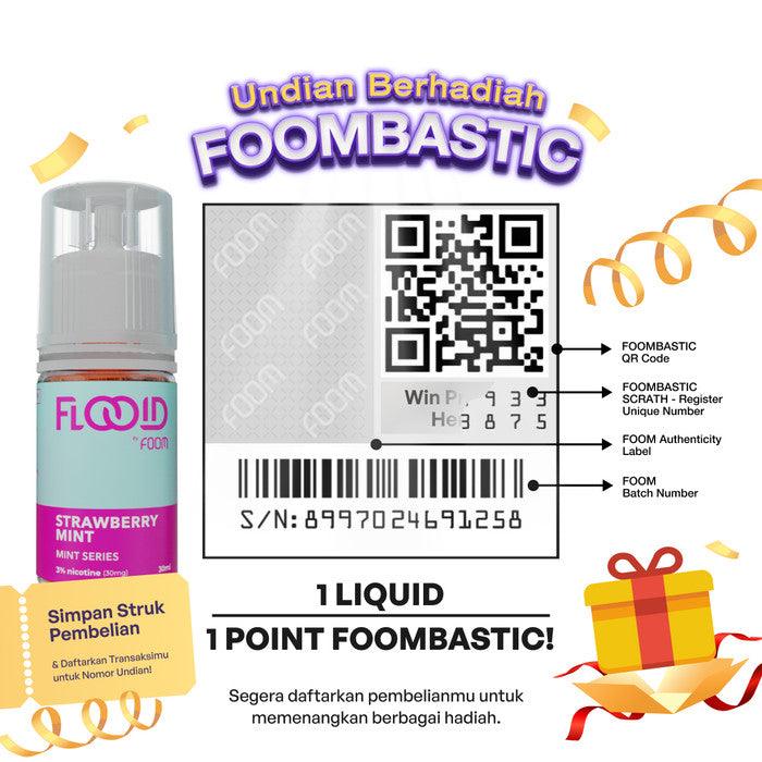 Liquid Salt Nic STRAWBERRY MINT, Cocok untuk Pods Vape | FOOM
