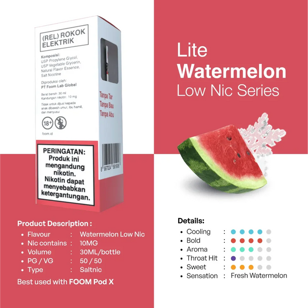 Liquid Saltnic Low Nic - Lite Series FOOM | FOOM Lab Global