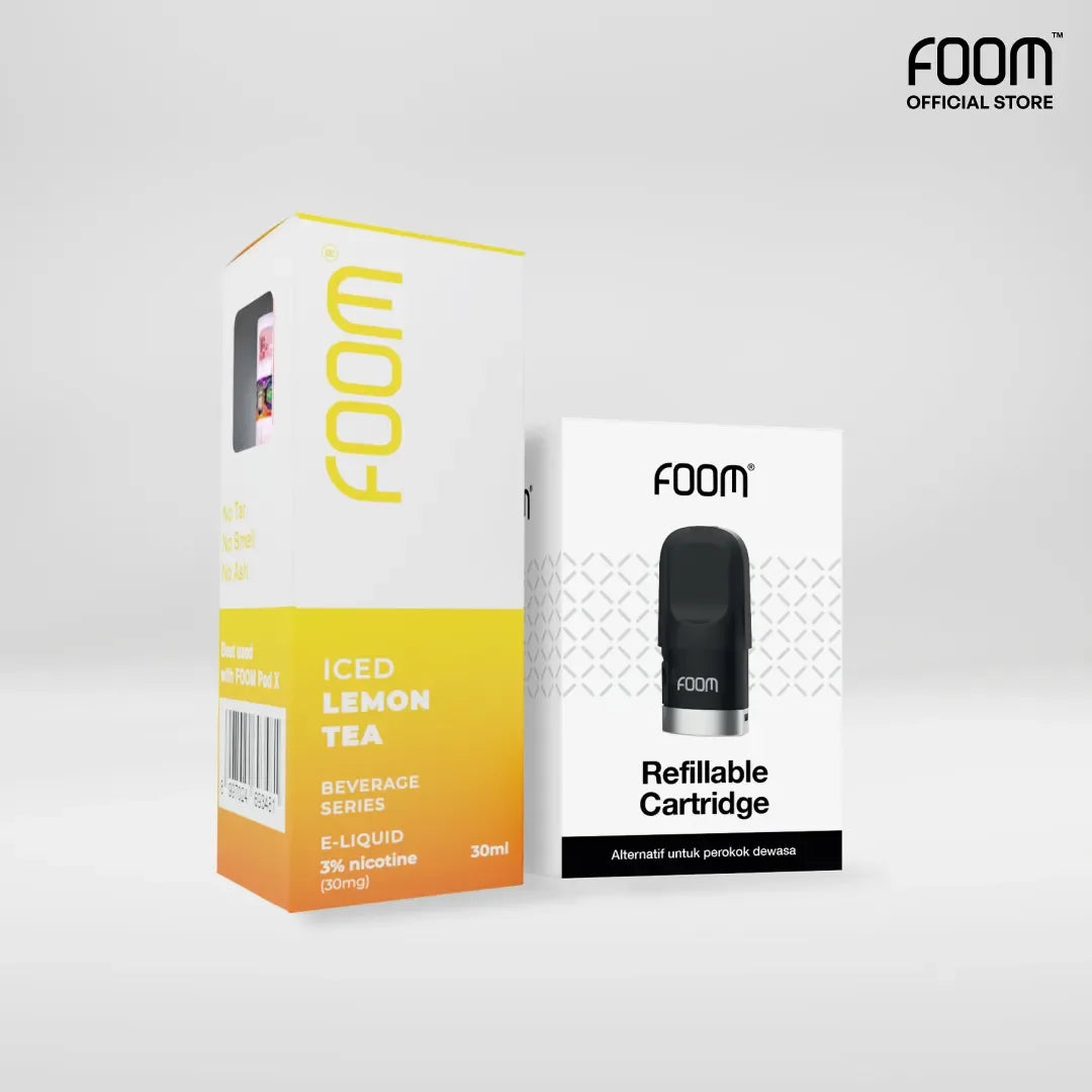 Paket Bulanan Cartridge Pod X + Liquid | FOOM | FOOM Lab Global