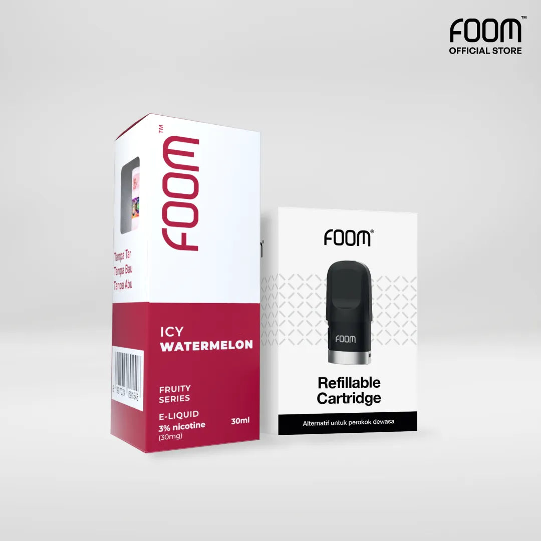 Paket Bulanan Cartridge Pod X + Liquid | FOOM | FOOM Lab Global