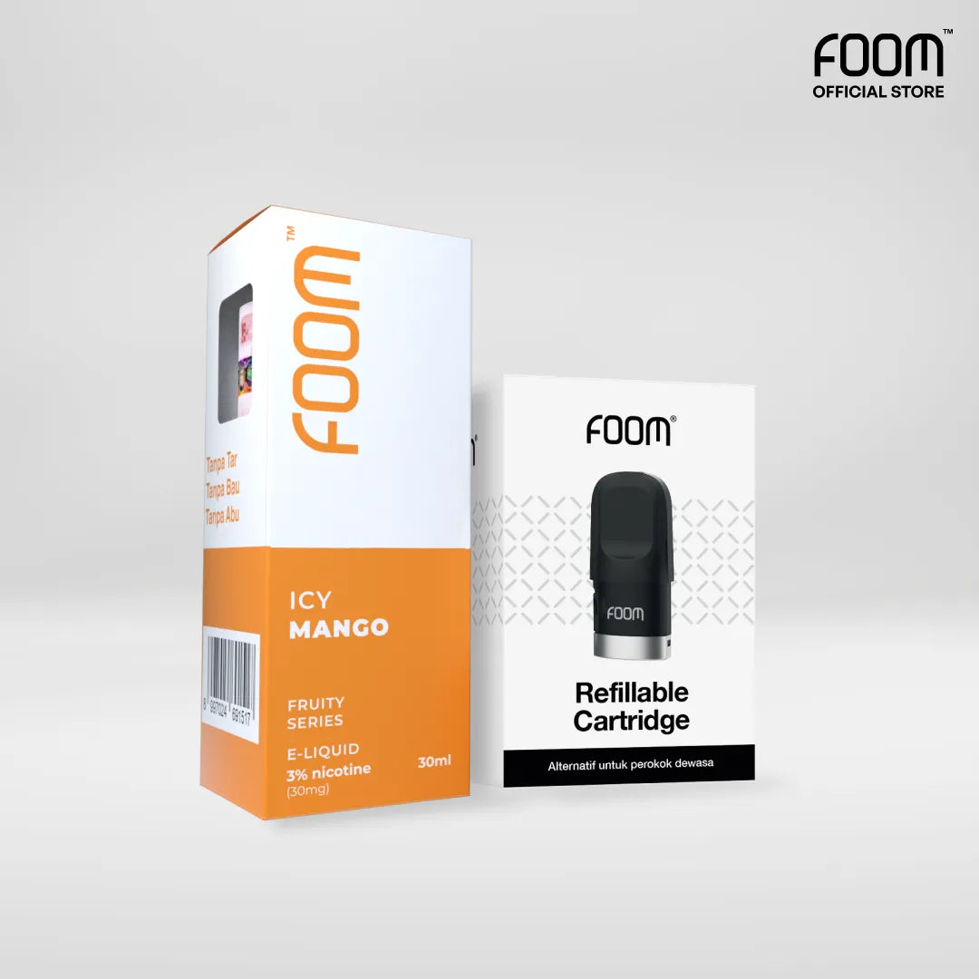 Paket Bulanan Cartridge Pod X + Liquid | FOOM