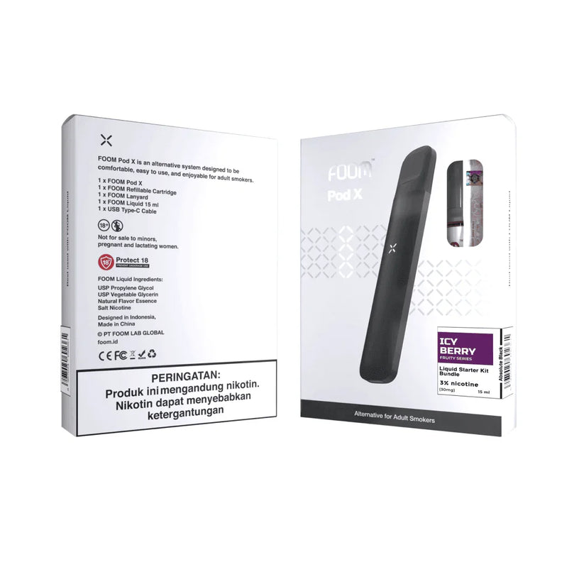 Pod X Absolute Black Bundling Icy Berry 15 Ml | FOOM Lab Global