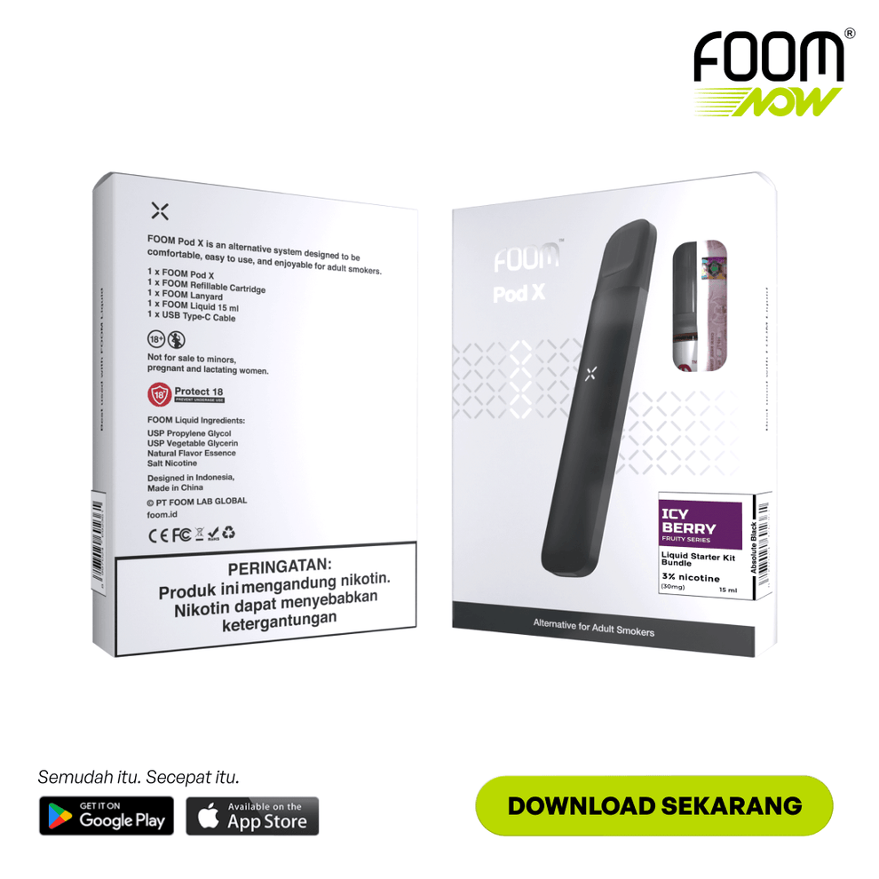 Pod X Absolute Black Bundling Icy Berry 15 Ml | FOOM Lab Global