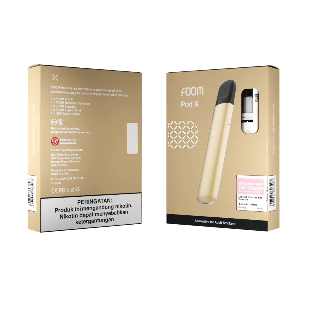 Pod X Brilliant Gold Bundling Liquid 15 Ml | FOOM Lab Global