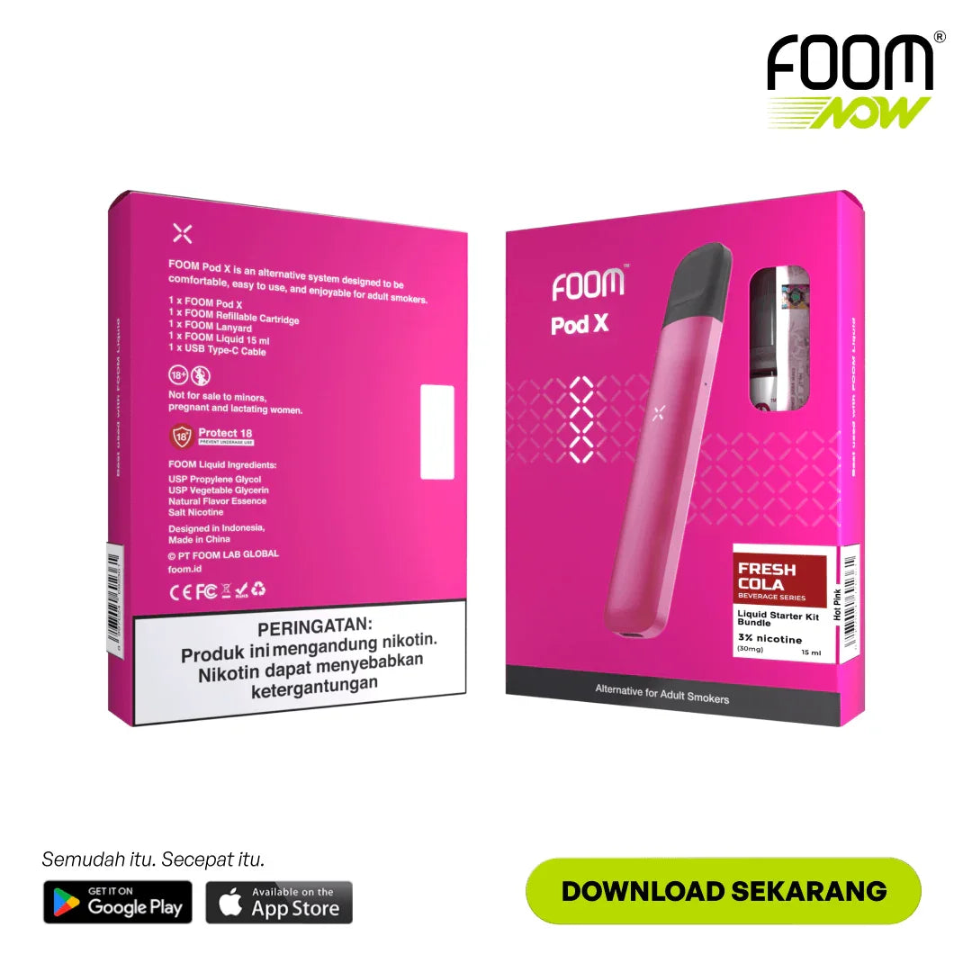Pod X Hot Pink Bundling Fresh Cola 15 Ml | FOOM Lab Global
