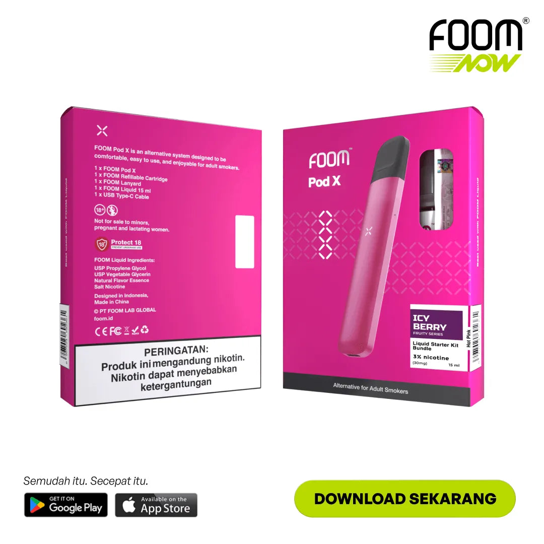 Pod X Hot Pink Bundling Icy Berry 15 Ml | FOOM Lab Global