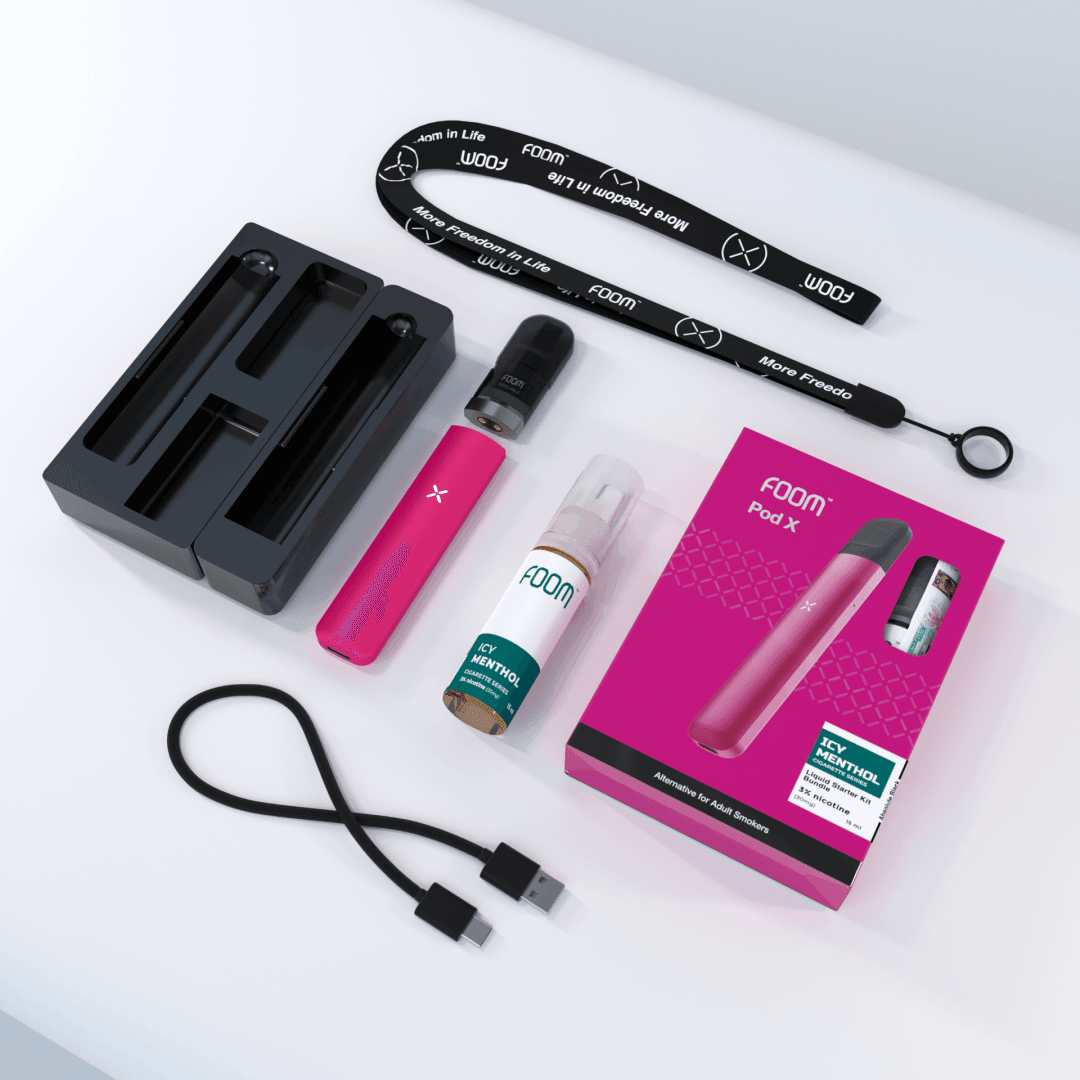 Pod X Hot Pink Bundling Icy Menthol 15 Ml | FOOM